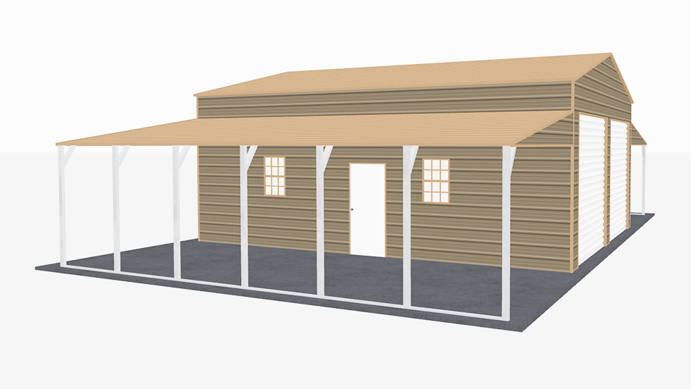 48x31 A-Frame Roof Step Down Barns | Buy Online at Great Price